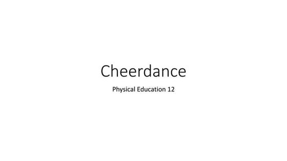 CHEERDANCE ppt.pptx | Cheerleading | Sports