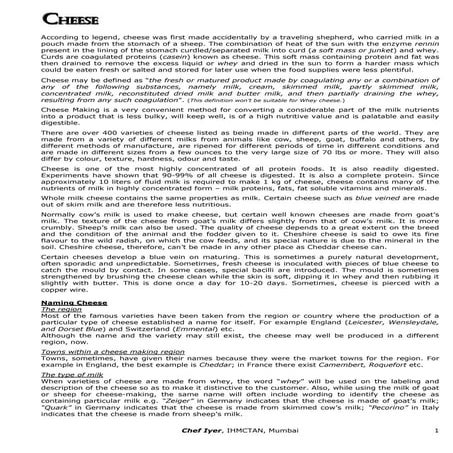 Cheese | PDF
