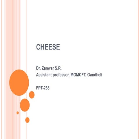 Cheese Production Process | PPTX