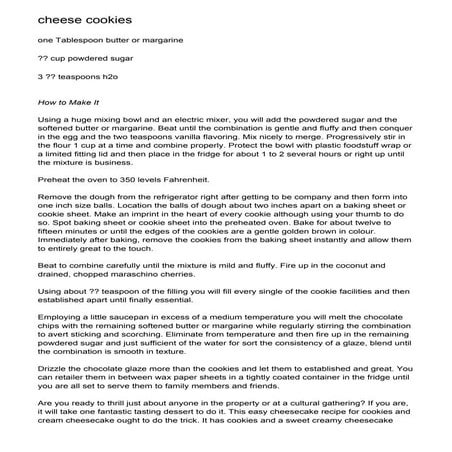 cheese cookies | PDF