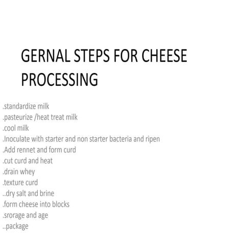 Cheese processing | PPTX