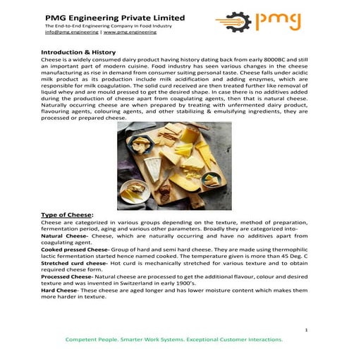 Cheese Processing & Manufacturing- Introduction, History, Types ...