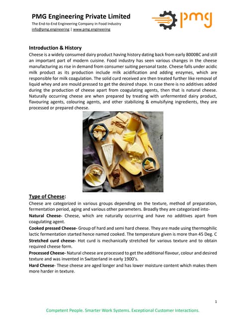 Cheese manufacturing.pptx............... | PPTX | Agriculture | Industries