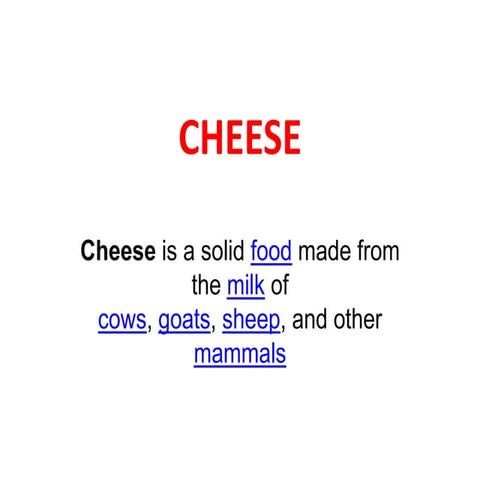 Cheese Training | PPTX