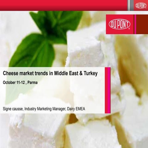 Cheese trends in Middle East and Turkey | CLAL Dairy Forum 2016 | PDF