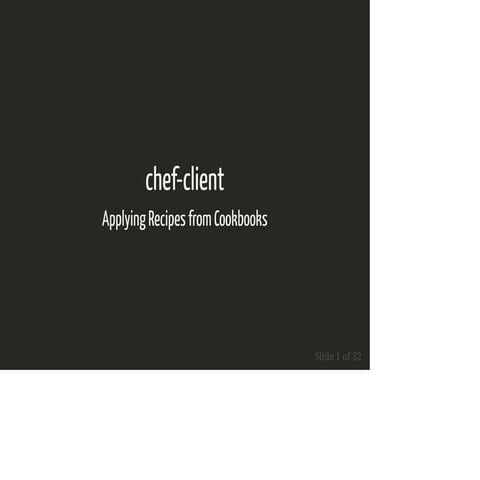 Chef for beginners module 4 | PPT