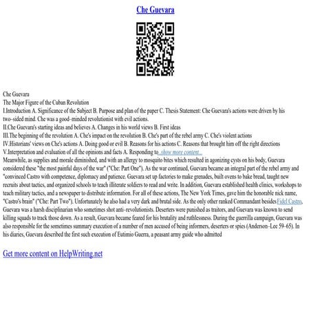 Che Guevara Presentation | PPTX