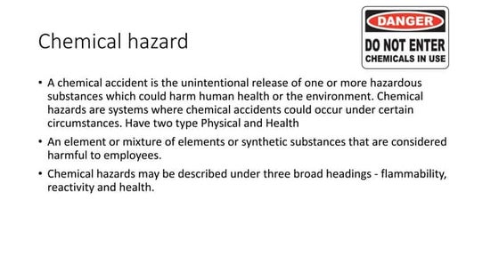 Types of Chemical Hazards and How to Manage Them | PDF
