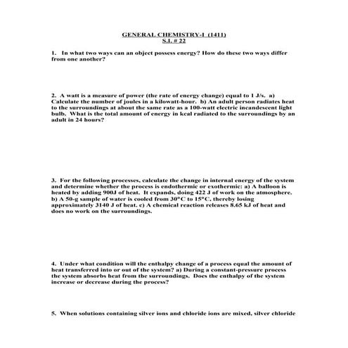 Chapter 6- Thermochemistry | PDF
