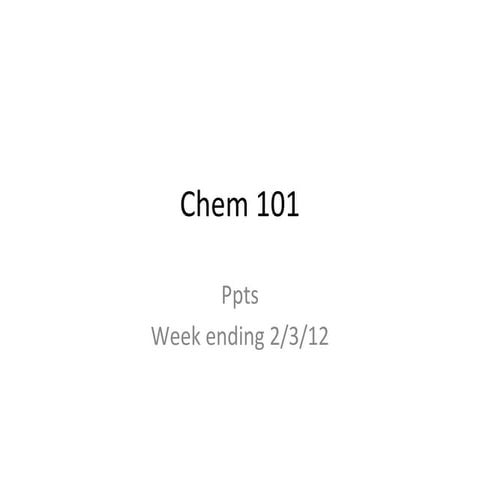 Chem 101 week 3 | PPT