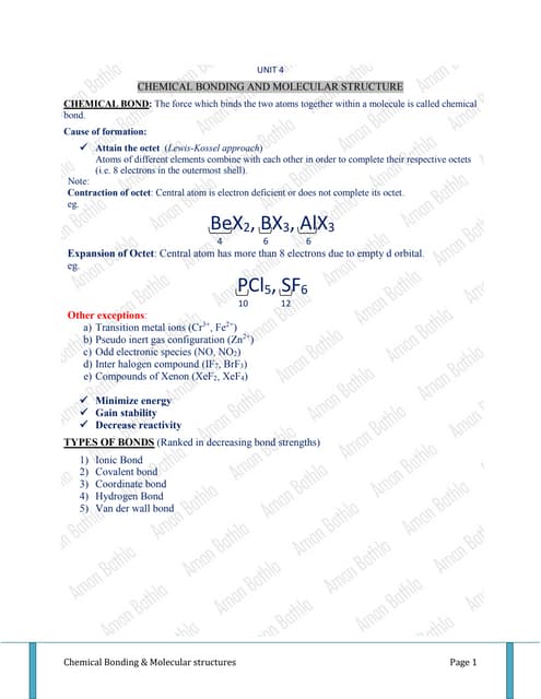 Molecular geometry cheat sheet | PDF | Chemistry | Science