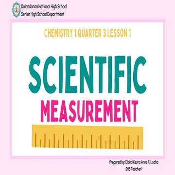 CHEM 1 Q3L2 Significant Figures and Scientific Notation | PDF