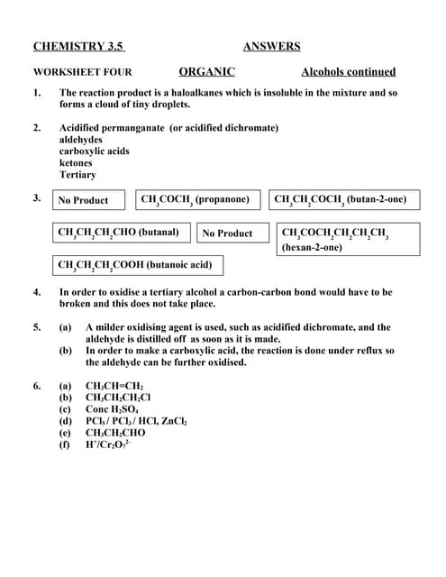 Chem 3.5 answers #1 | PDF
