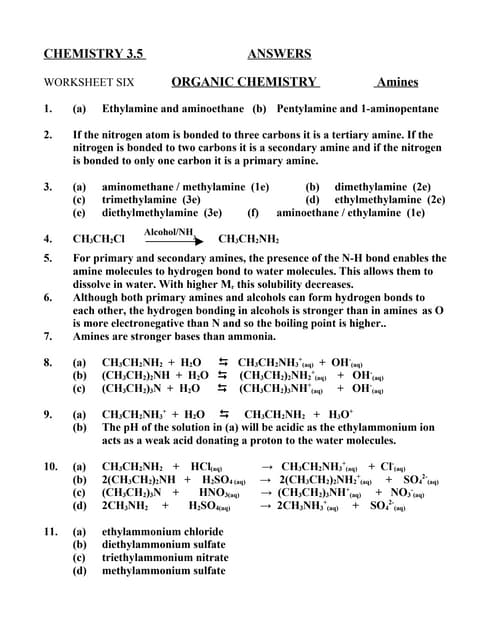 Chem 3.5 answers #1 | PDF