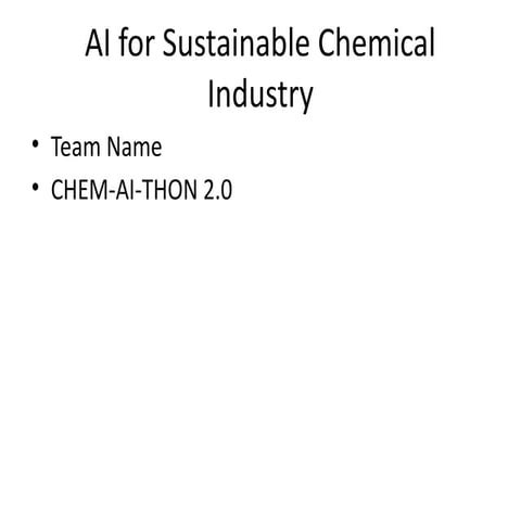 Enhancing Chemical Safety, Security & Counter Terrorism with AI | PPTX