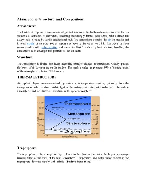 atmosphere: structure and composition | PPTX