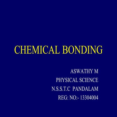 ppt chemical bonding | PPT | Chemistry | Science
