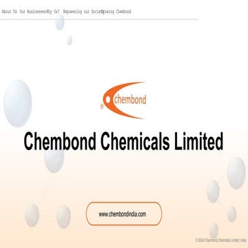 Chembond Logo Chembond Chemicals Limited, India Acquired The Equity