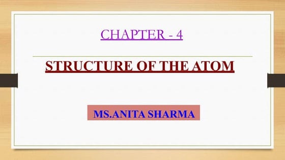 structure of the atom | PPT