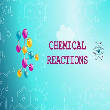 CHEMICAL REACTIONS for grade 9 chemistry. | PPTX