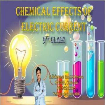 chemical effects of current for students of class 8 | PPT