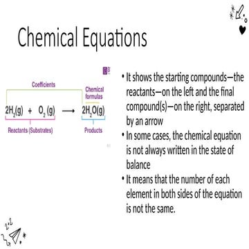 Chemical-Equations and reactions atoms a | PPT