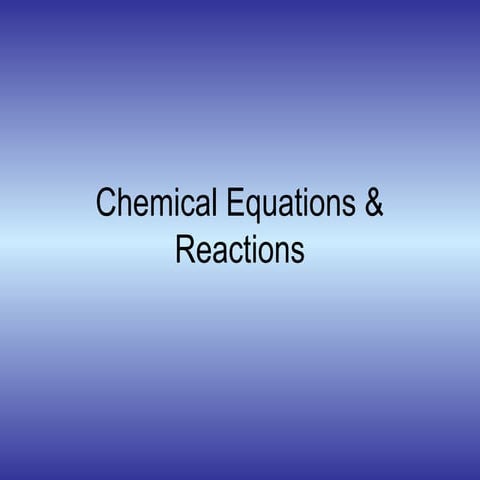Ppt chemical reactions | PPTX