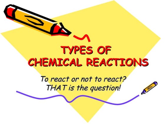 Types of Chemical reaction class 10 | PPTX