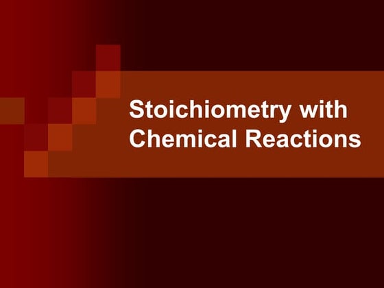 Stoichiometry cheat sheet | PDF | Chemistry | Science