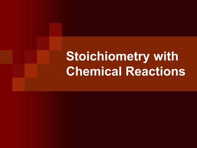 Stoichiometry cheat sheet | PDF