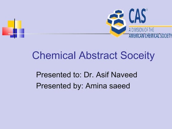 Chemical abstract | PPT