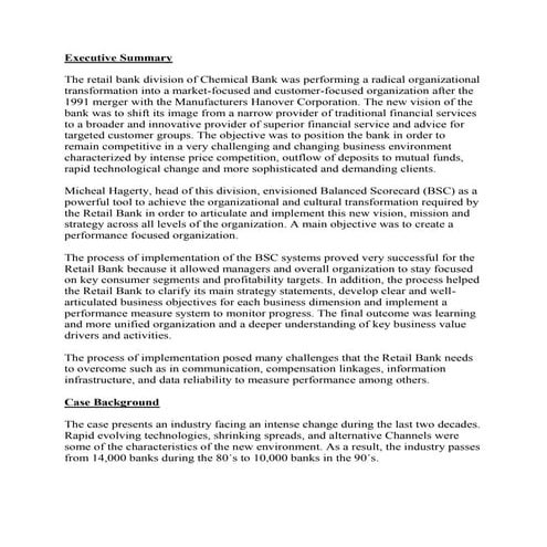 Chemical bank | DOCX