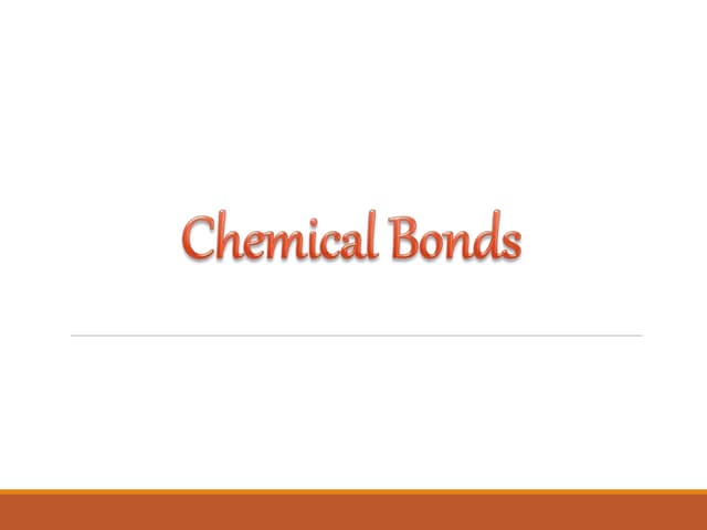 Chemical bonding Powerpoint | PPTX