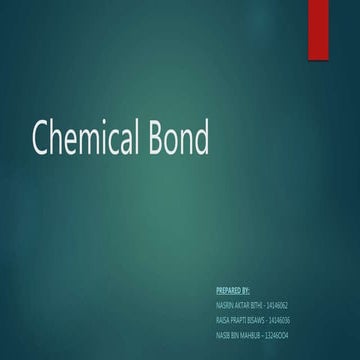 Chemical bond | PPTX