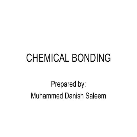 Chemical Bonding | PPT