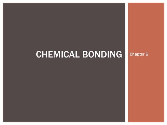 Chemical bonding Powerpoint | PPTX