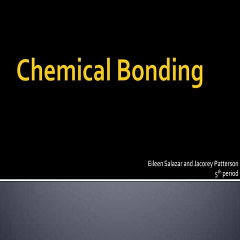 Chemical bonding and the lewis structure | PPTX
