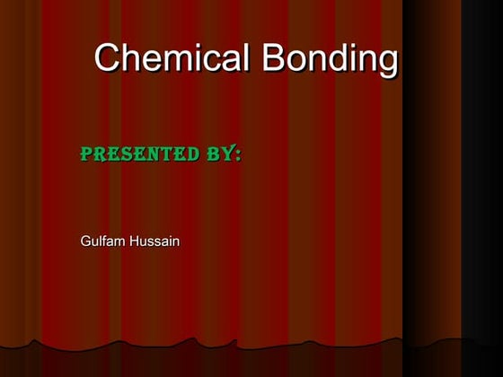 Types of Chemical Bonds | PPT