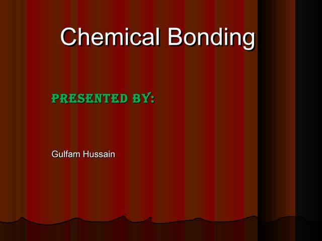 Chemical bonding Powerpoint | PPTX