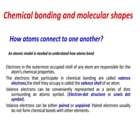 Chemical bonding | PPT
