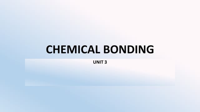 Chemical Bonding and Molecular Structure Class 11 Notes Chemistry ...