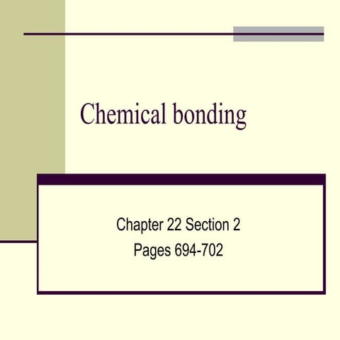 Chemical bonding (1) | PPT