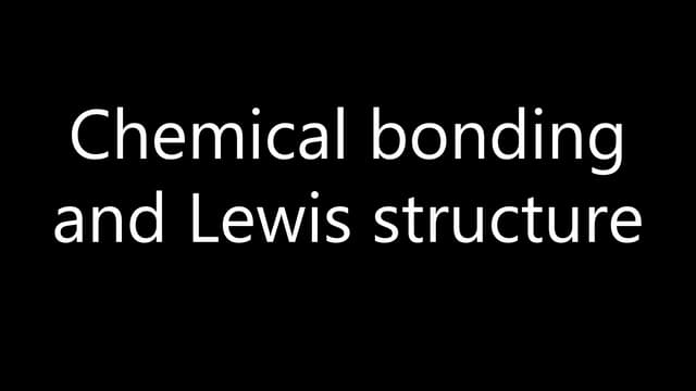 Lewis Structures | ODP