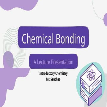 Chemical Bonding Educational Presentation in Purple and Gray Abstract ...