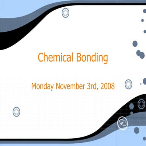 Chemical Bonding Part 1 | PPT