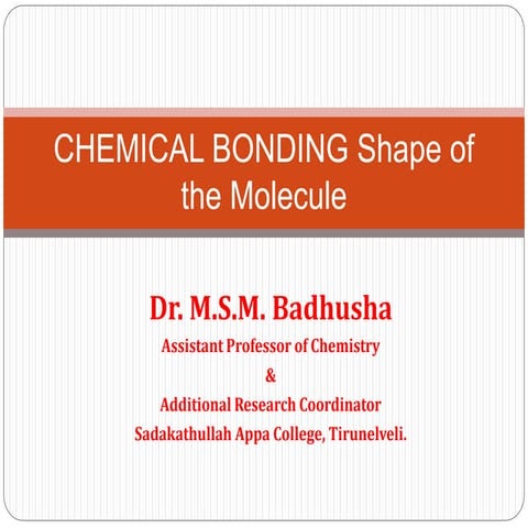 Chemical bonding shape of the molecule | PPTX