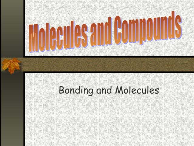 Chemical bonding Powerpoint | PPTX