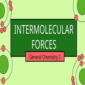 Chemical Bonds Chemistry Presentation in a Green and Bold Style ...