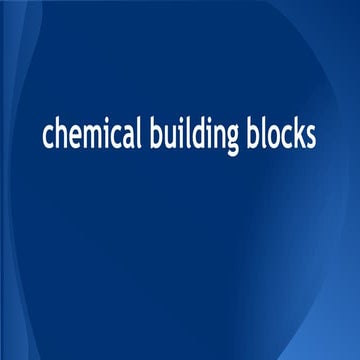 Chemical building blocks | PDF