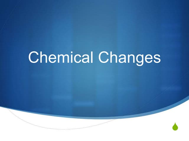 Physical and chemical changes | PPT